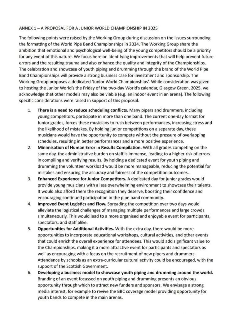 Extraordinary, historic open letter to RSPBA from youth band leaders ...